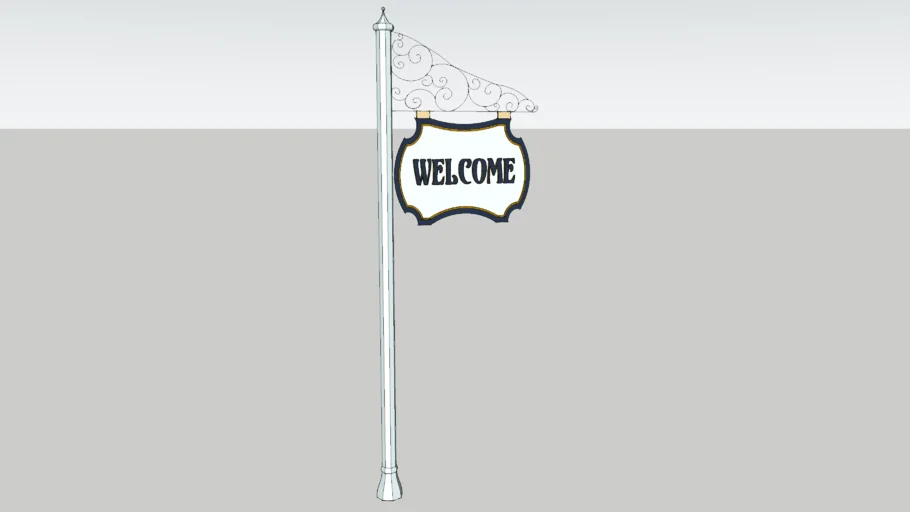 welcome sign | 3D Warehouse