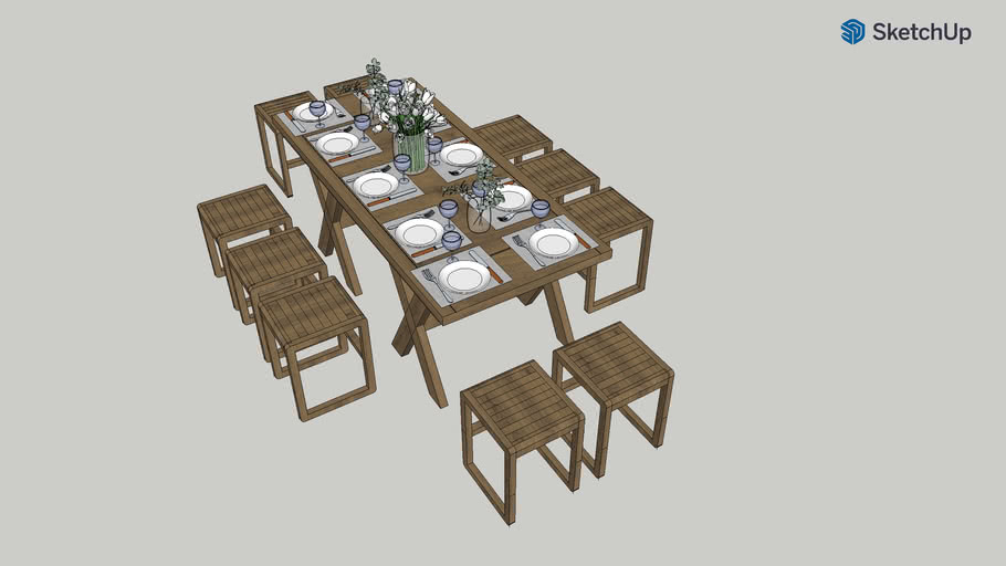 mesa rectangular | 3D Warehouse