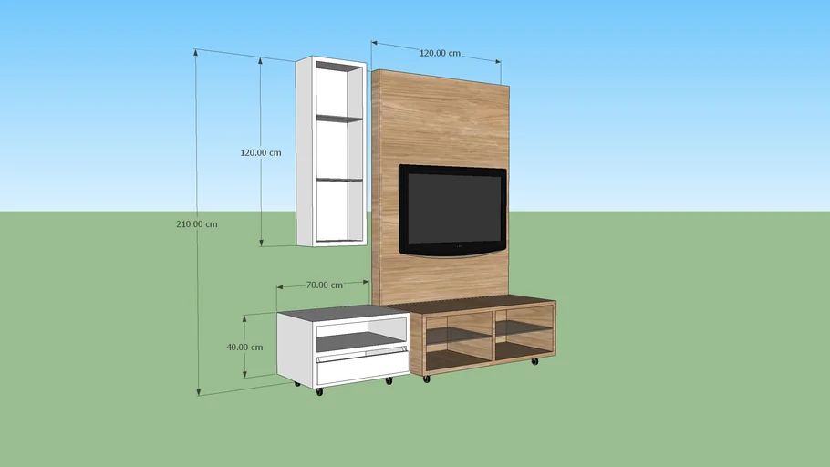 Rack modular para TV LCD 40 polegadas 2.2 | 3D Warehouse