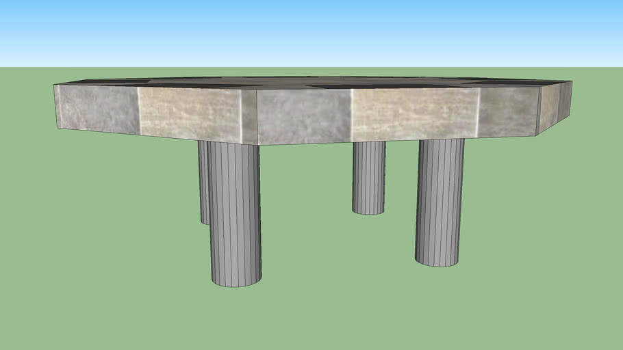 Octagonal Table with placemats | 3D Warehouse