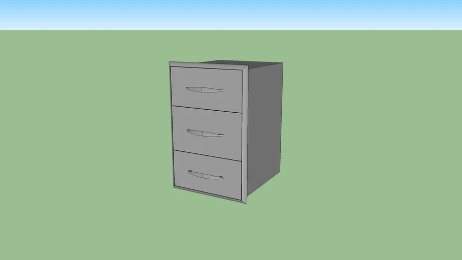 Galore 3 Drawer Cabnet | 3D Warehouse