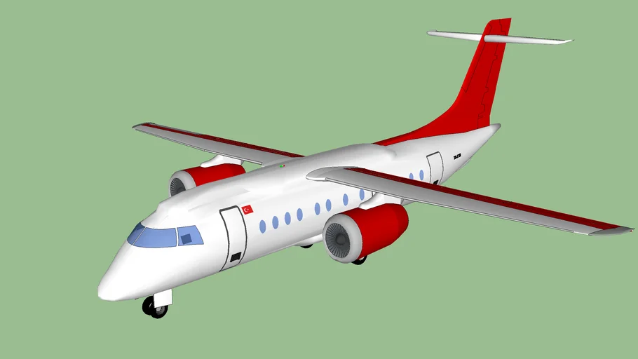 Turkish jet airliner TRJET TR-J 328 | 3D Warehouse