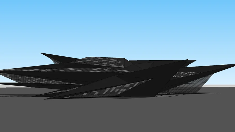 Freeform Modern Building | 3D Warehouse