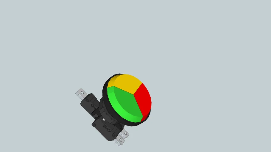 Boton triple para arcade | 3D Warehouse