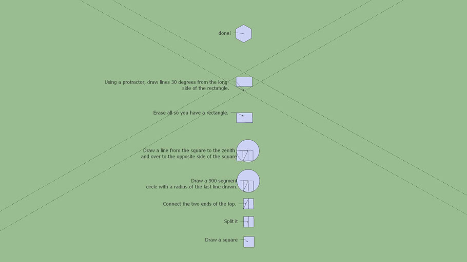 How to draw a hexagon - the hard way | 3D Warehouse