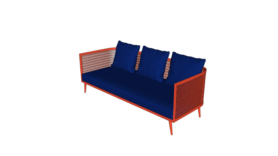 Mesh Sofa (Coral) | 3D Warehouse