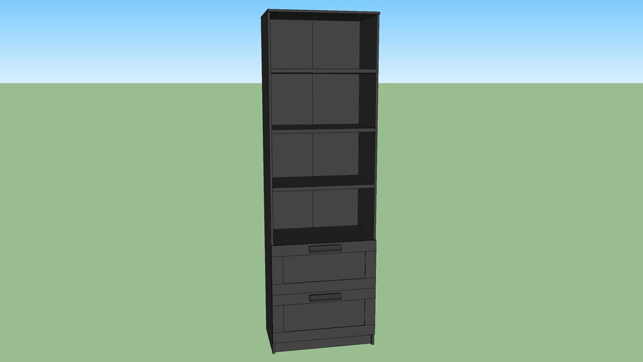 IKEA BRIMNES Bookcase, black | 3D Warehouse