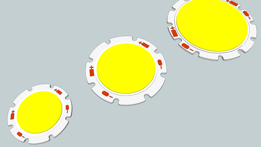 LED Round COB 3 Sizes from 3W to 20W | 3D Warehouse