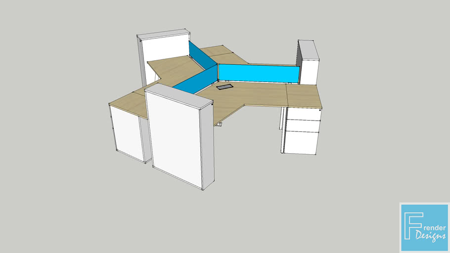 BENCHING WORKSTATIONS-03 | 3D Warehouse
