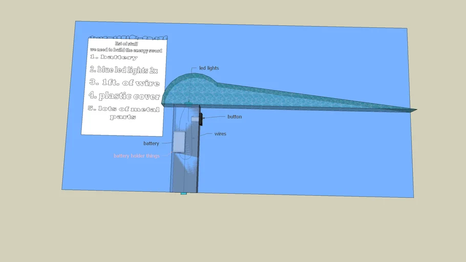 how to make a halo energy sword | 3D Warehouse
