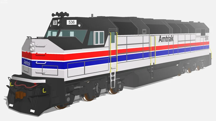 Amtrak Electro-Motive Division SDP40F (Phase II) | 3D Warehouse