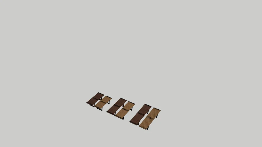 Nelson Platform Bench | 3D Warehouse