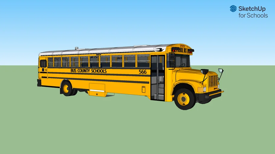 1990 Bluebird International 3800 WCL Bus 566 | 3D Warehouse