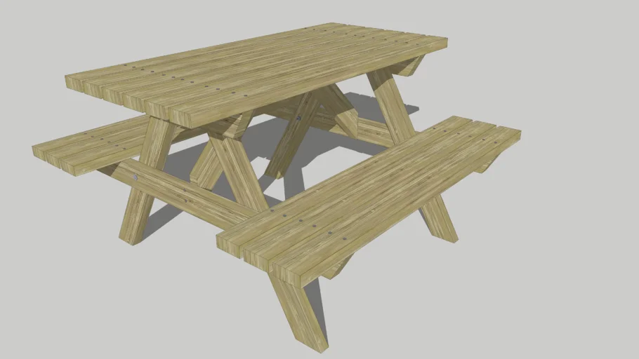 Low poly picnic table | 3D Warehouse