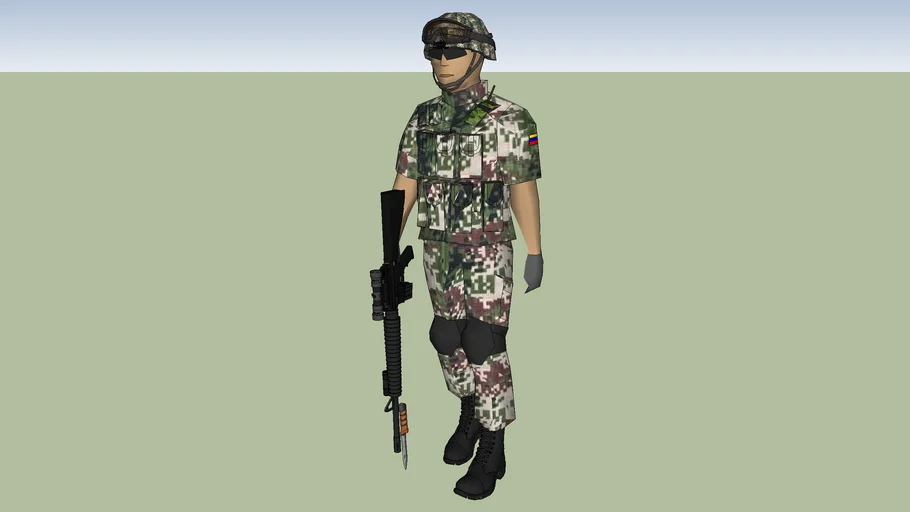 Colombian army soldier military | 3D Warehouse