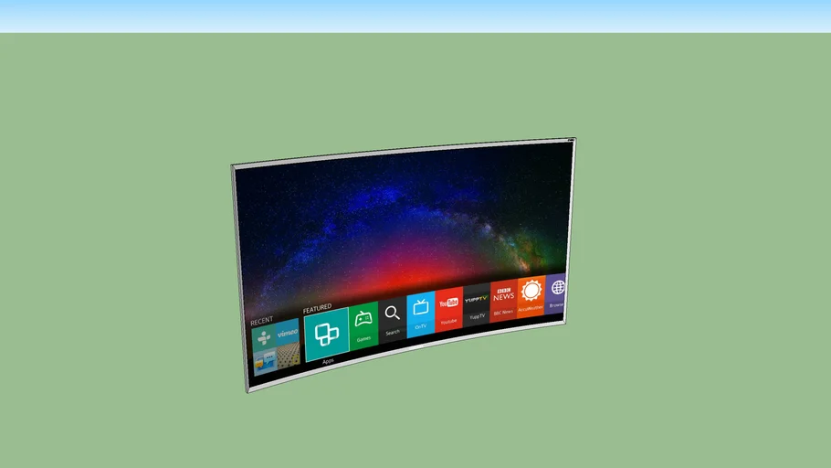 Samsung smart tv curva 4k EMPOTRABLE | 3D Warehouse
