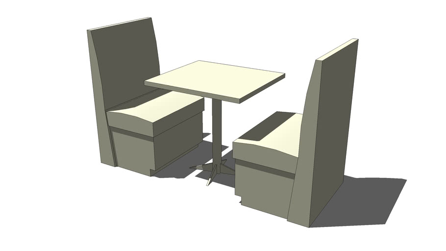Tableset Booth Seating | 3D Warehouse
