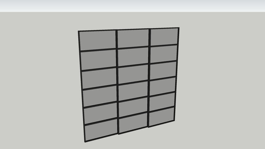 porta scorrevole a tre ante sliding door Dynamic Component | 3D Warehouse