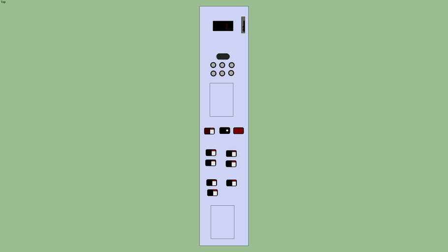 Schindler MT Car Operating Panel 1 Digit | 3D Warehouse