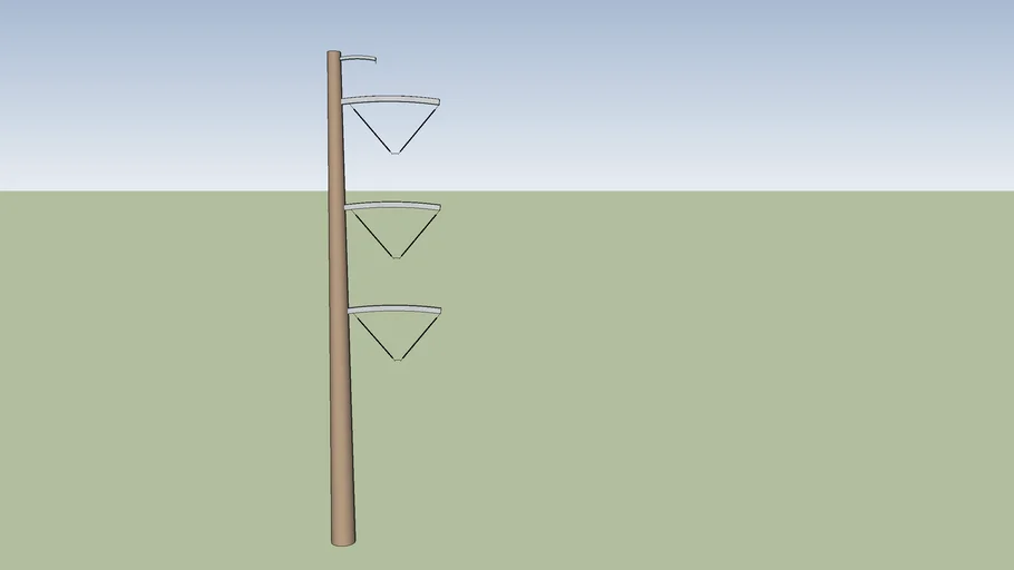 Tall Concrete KV Line Pole | 3D Warehouse