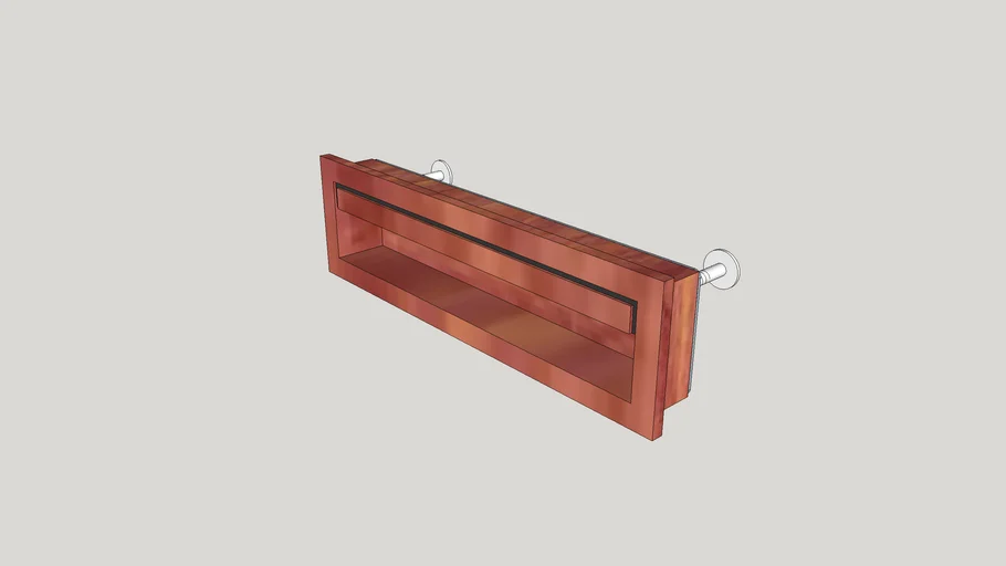 Recessed Drawer Pull - Copper | 3D Warehouse