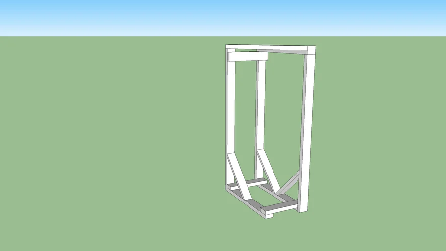 Compact Wooden Indoor Bike Rack | 3D Warehouse