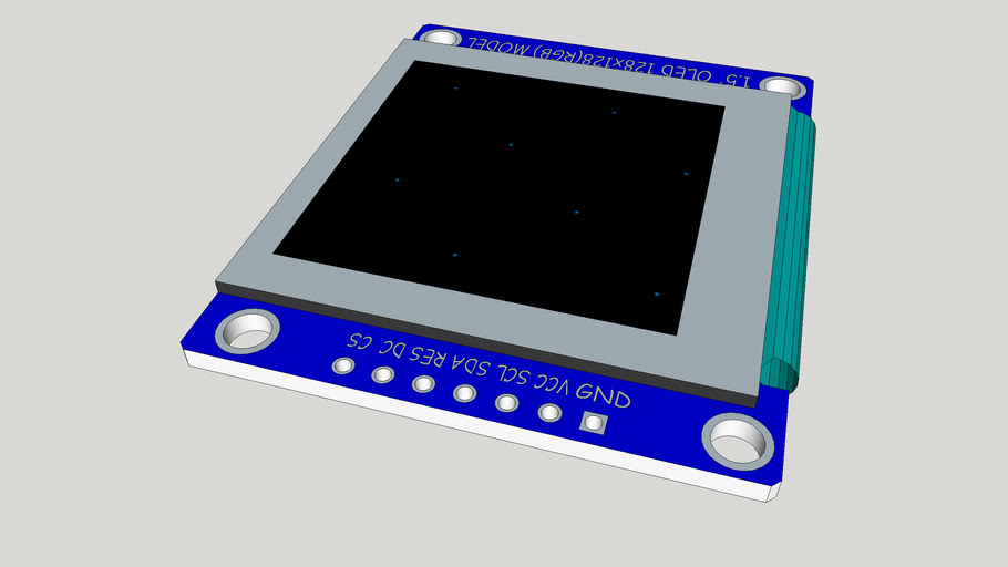 128x128 OLED Banggood | 3D Warehouse
