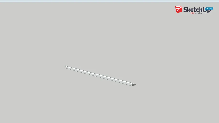 CONTINUOUS ROD SURFACE 1m MINIMAL - outdoor lighting | 3D Warehouse