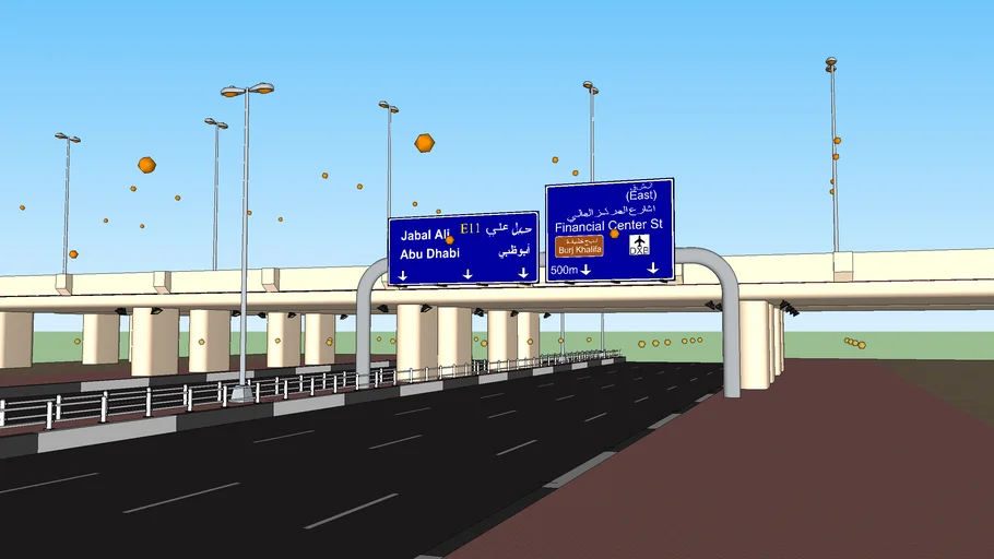 Dubai Highway with lights | 3D Warehouse