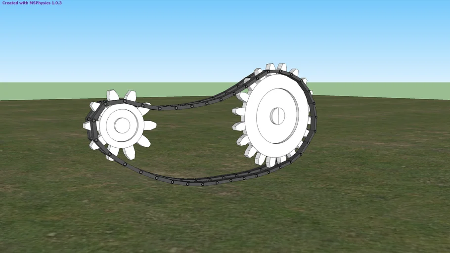 Sketchup-Msphysics-Transmision de Engranajes. | 3D Warehouse