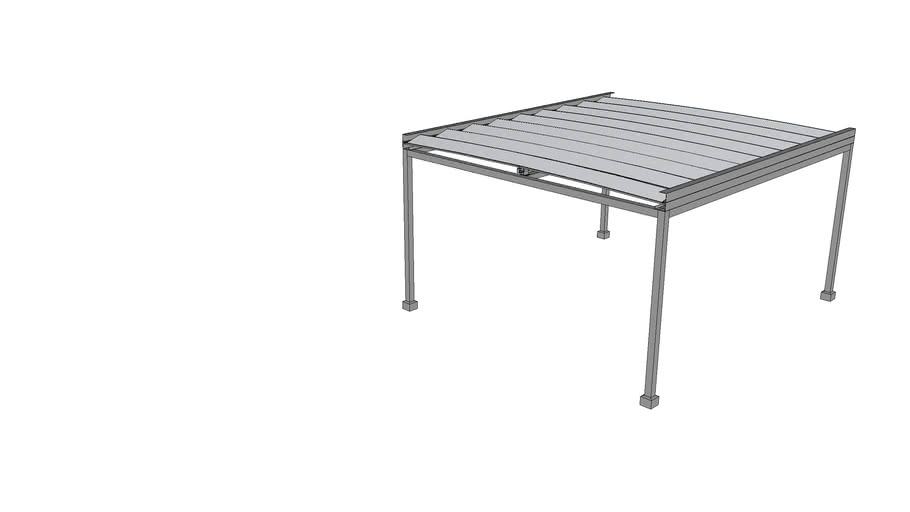 Aluminum Structure with Retractable Roof | 3D Warehouse