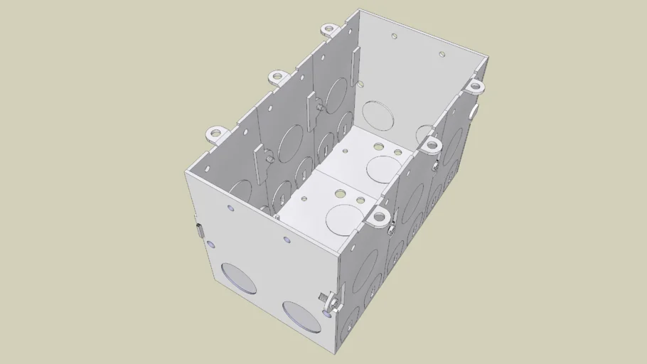 Triple gang electrical box | 3D Warehouse