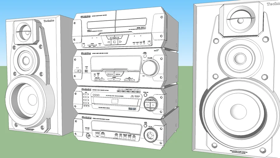 Equipo audio Technics | 3D Warehouse