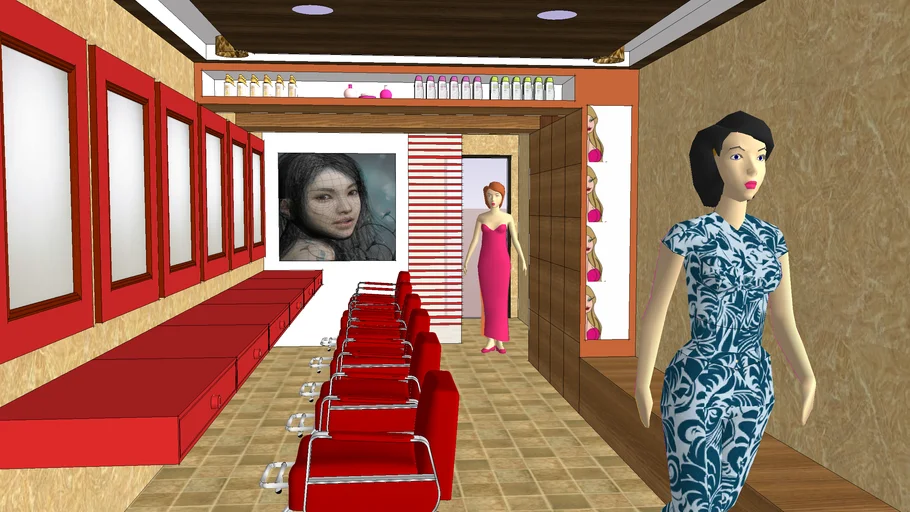 Beauty Parlor Design Concept | 3D Warehouse