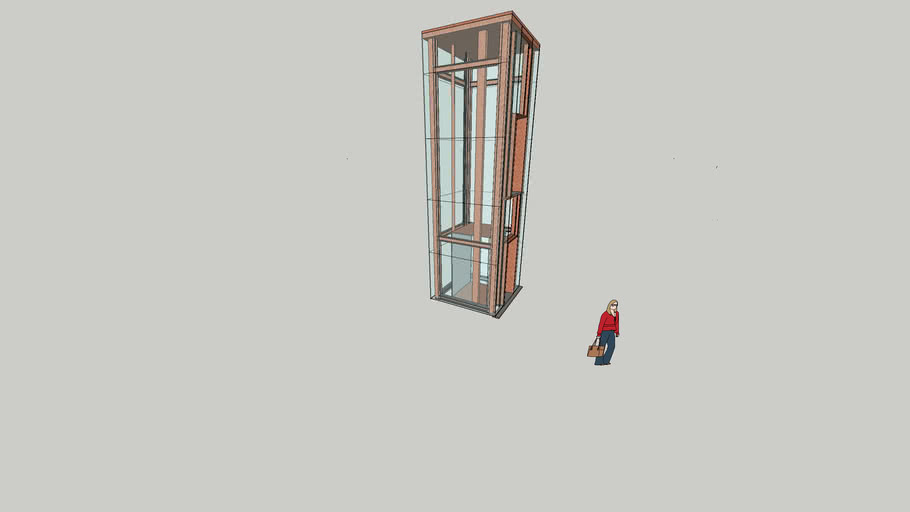 ascensore cristallo corten | 3D Warehouse