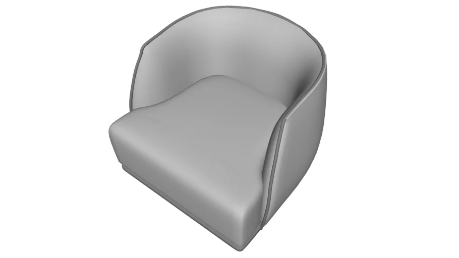 Sofá série Redondo, Poltrona , da Moroso | 3D Warehouse