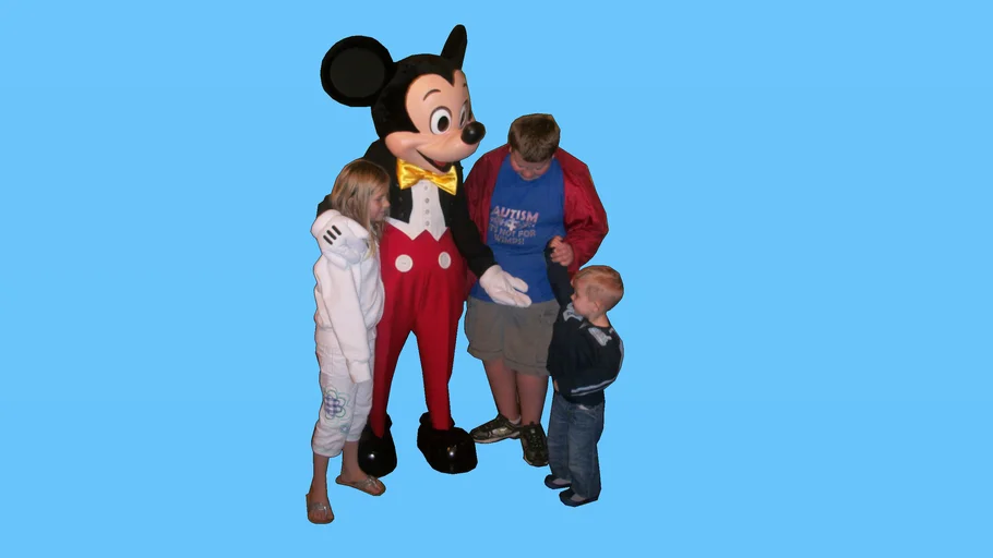Me, my brother and my sister in front of Mickey Mouse! At Disneyland! | 3D Warehouse