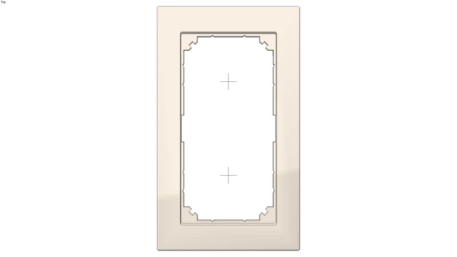 M-Plan frames, 2-gang without central bridge piece, white glossy | 3D ...