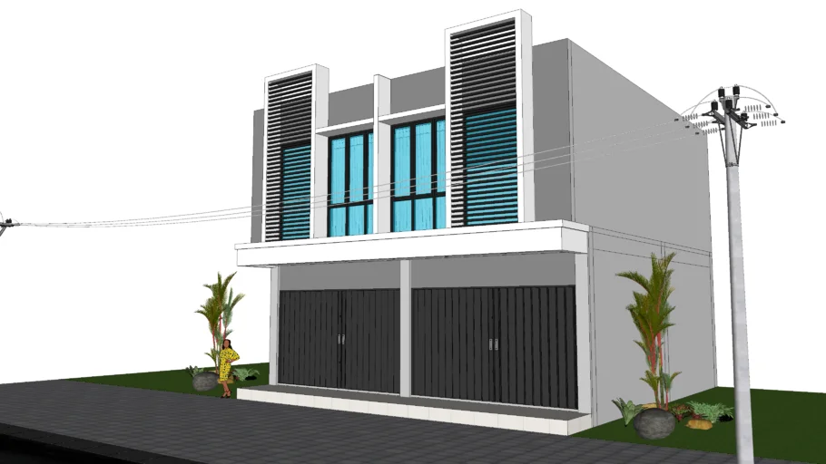 Ruko 2 Lantai | 3D Warehouse
