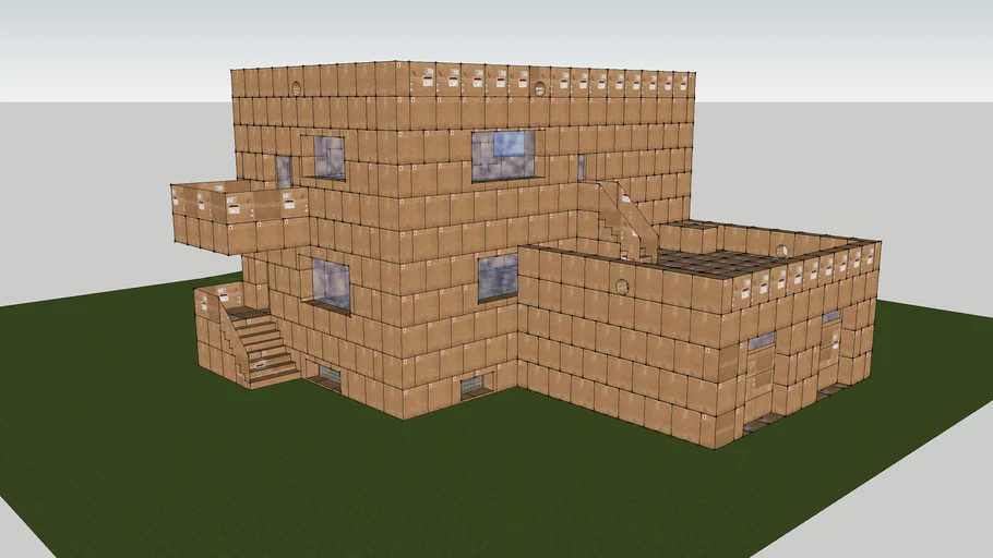 Cardboard Box House | 3D Warehouse