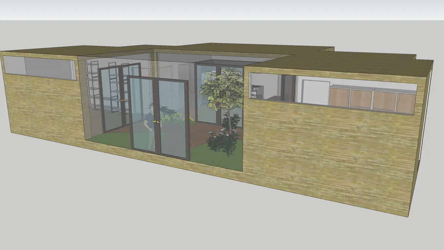 Small Courtyard House | 3D Warehouse