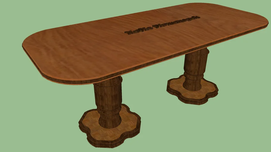 Meja Makan Kayu | 3D Warehouse