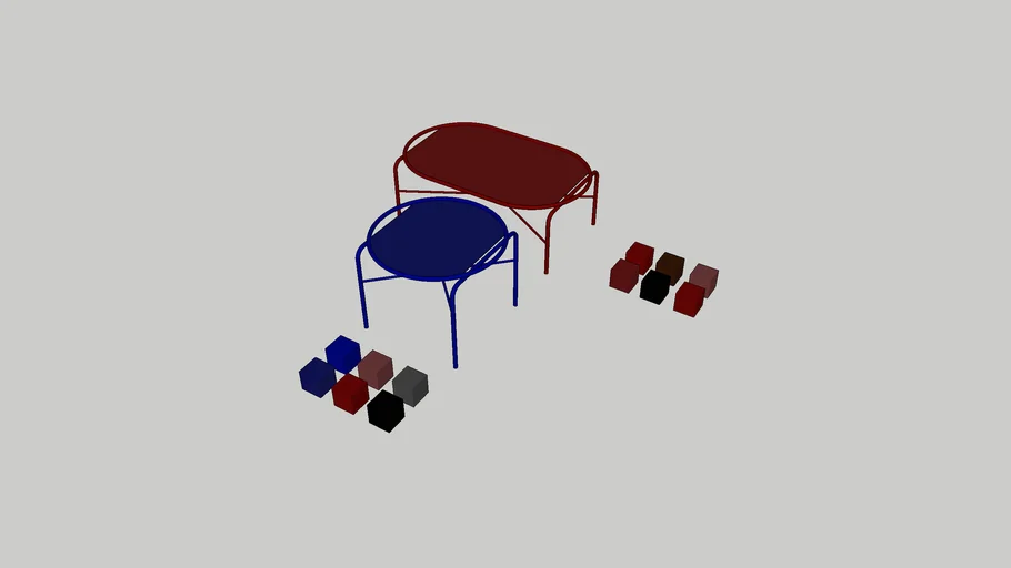 Secant Table - Warm Nordic - design by Sara Wright Polmar | 3D Warehouse