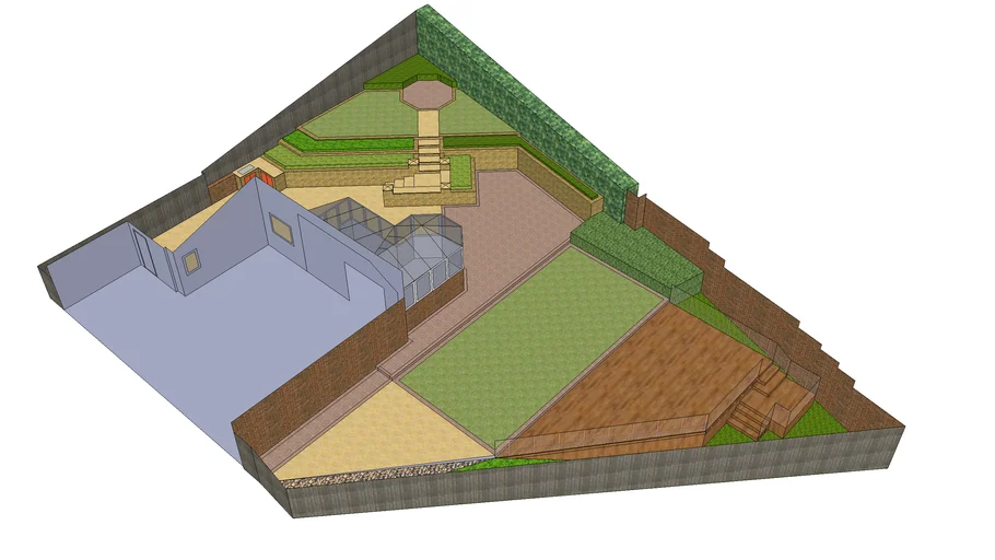 Sloping and terraced garden by Mike Bradley | 3D Warehouse