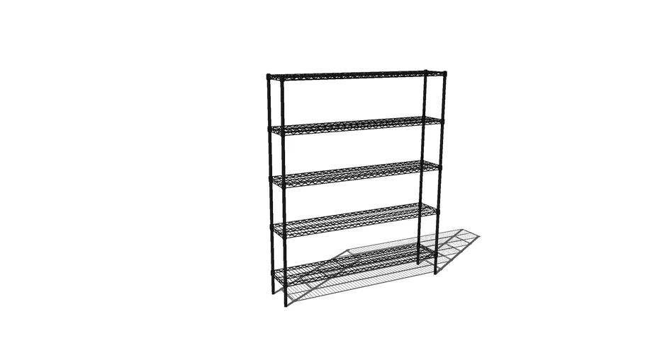 12”x60”x72” - Freestanding Wire Shelving System | 3D Warehouse