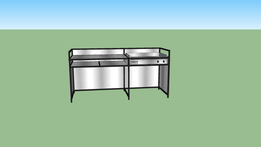 burger stall 3 x 7 | 3D Warehouse