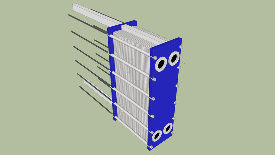 Plate Type Heat Exchanger | 3D Warehouse