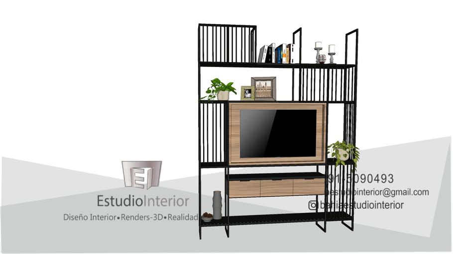 rack tv iron | 3D Warehouse