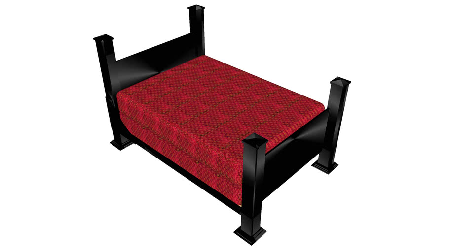 queen size gothic bed | 3D Warehouse