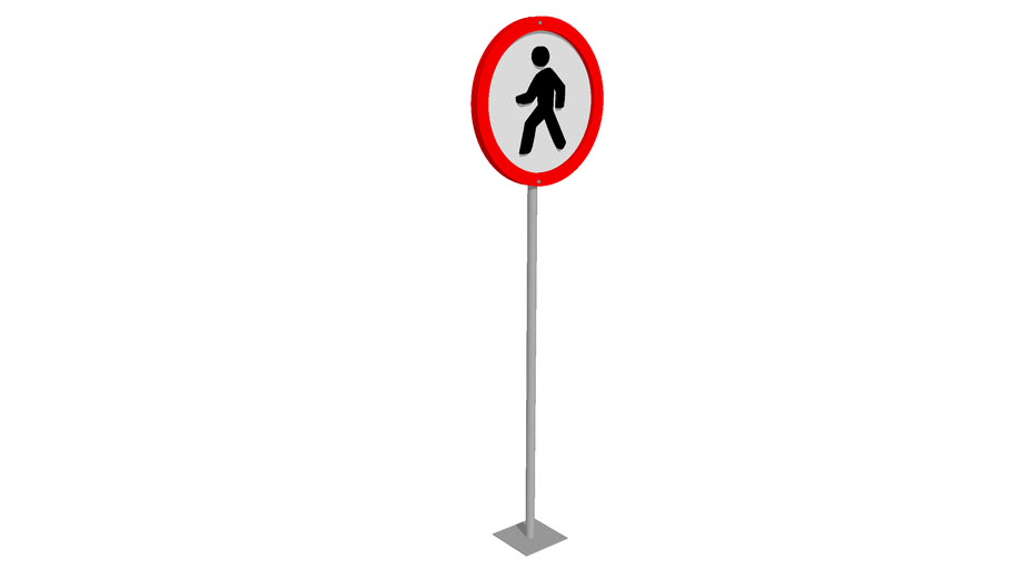 Crosswalk Sign | 3D Warehouse
